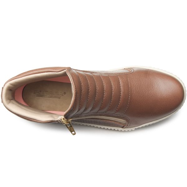 Tênis Pegada Feminino em Couro Terracota 219067-04 - pegada